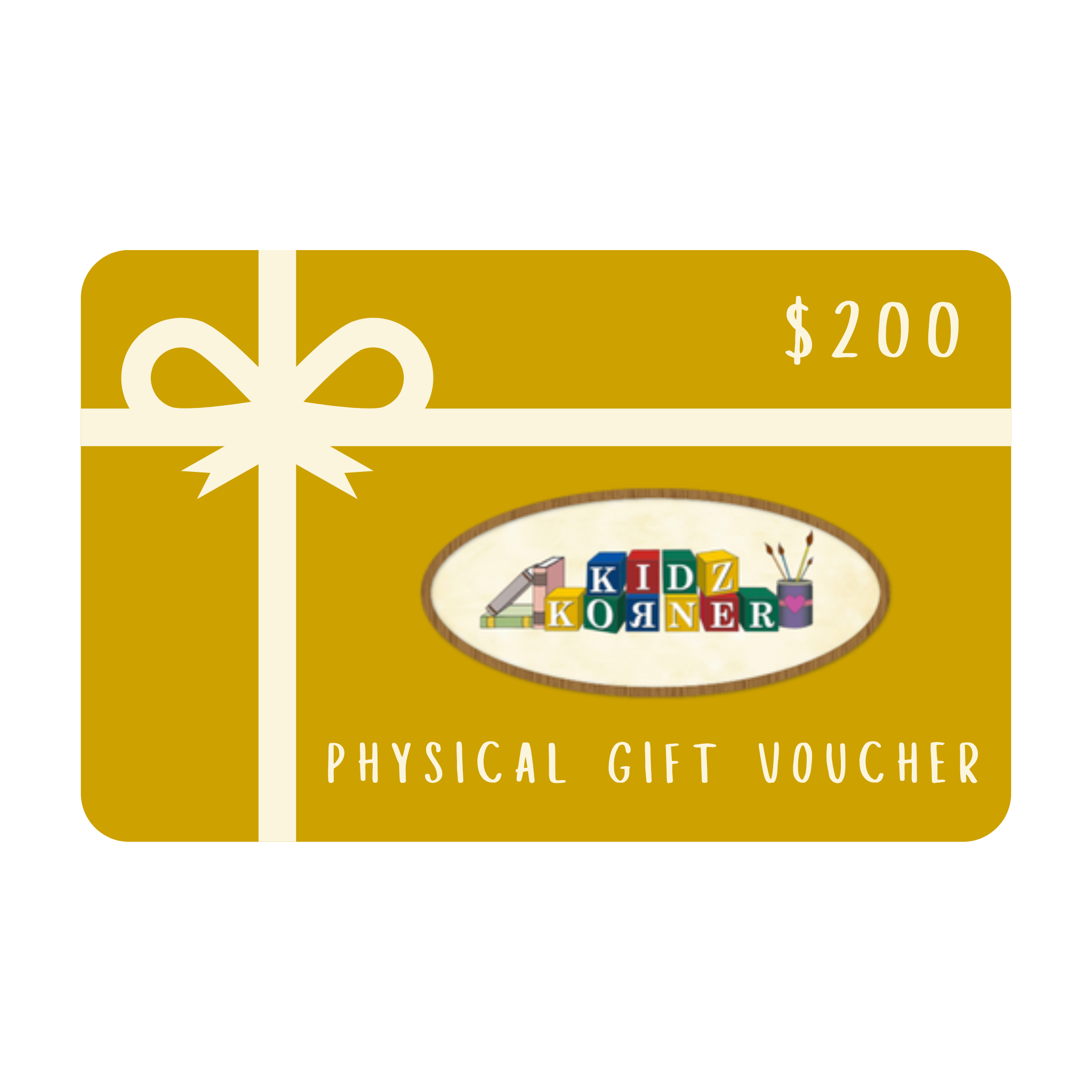 Physical Gift Voucher $200 – Kidz Korner Home Learning Resources